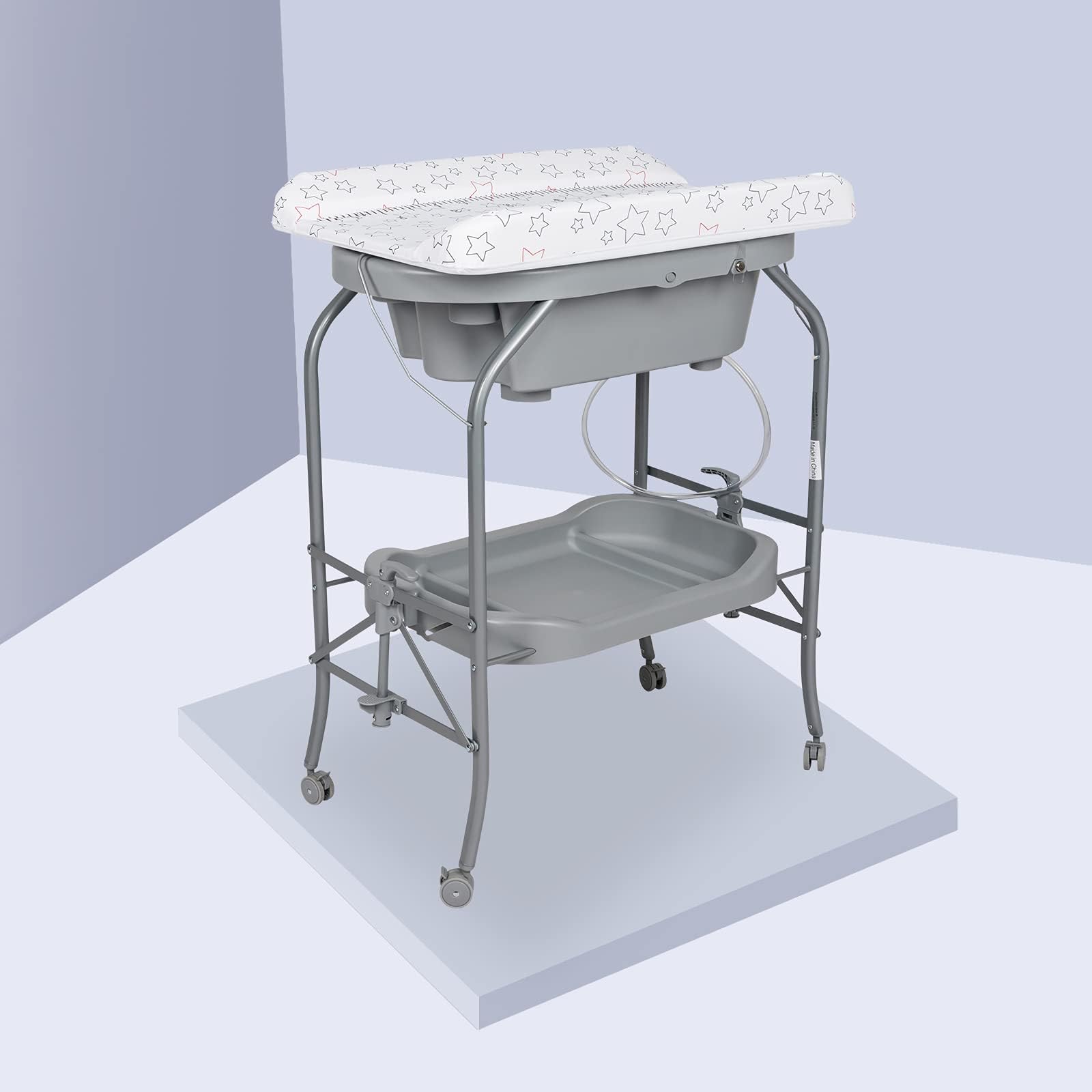 Amazon.com: Kinbor Baby Bathinette Folding Changing Table Baby Diaper ...