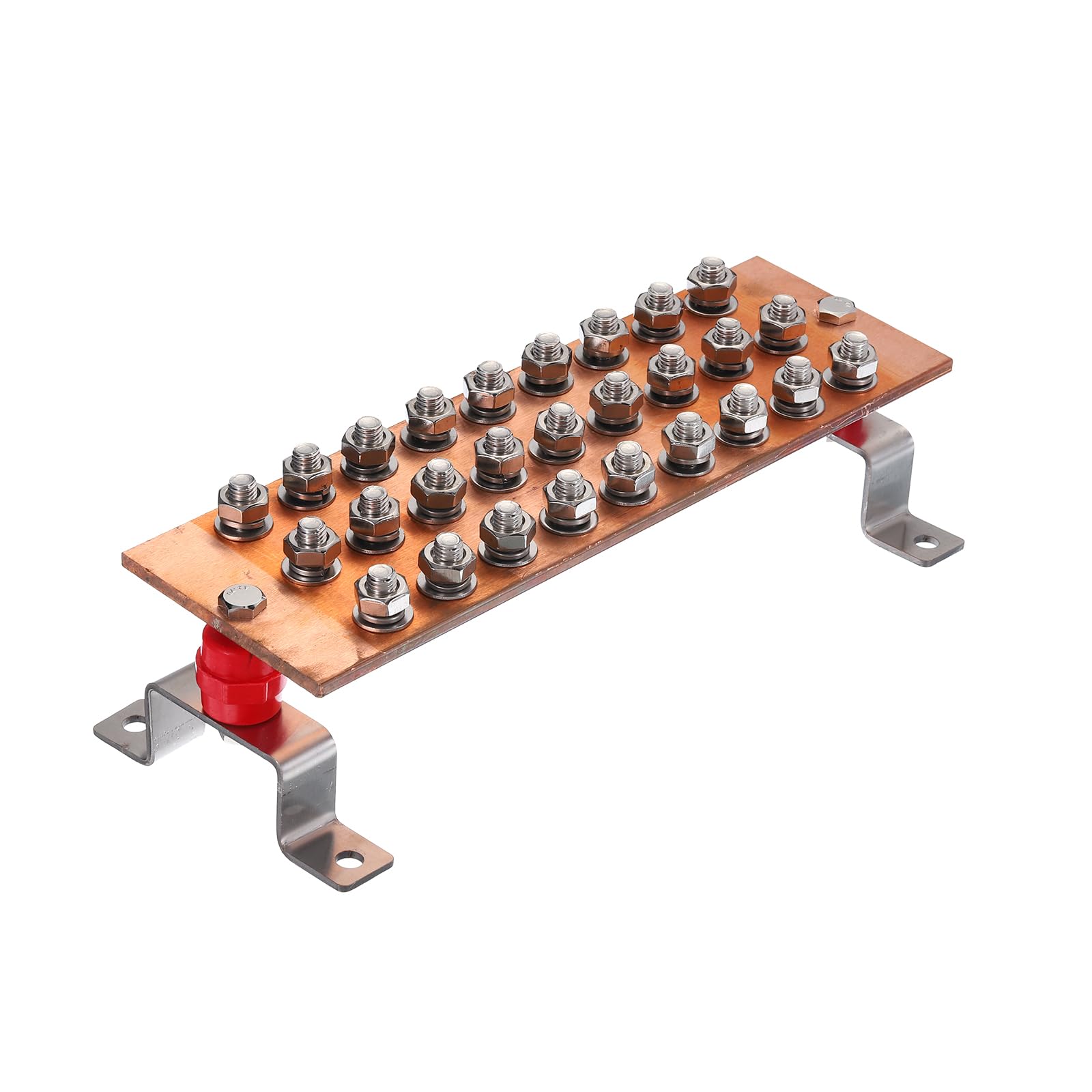 MECCANIXITY 1 Set Wall Mounted 12" x 3.94" x 0.24" Copper Ground Bar ...