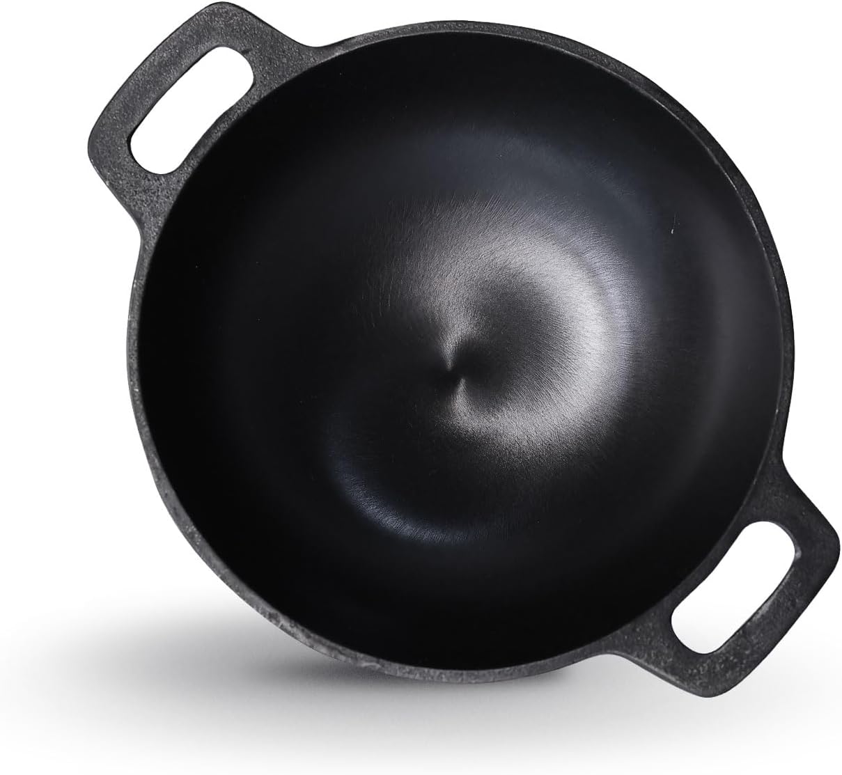 RASA Cookware Pre-Seasoned Cast Iron Kadai with Convenient Handle | 10 ...