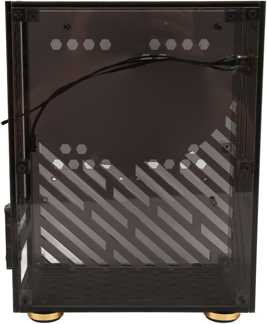 Mini ITX Case 4.3L with Clear Acrylic Panel, 360 Degree Cooling ...