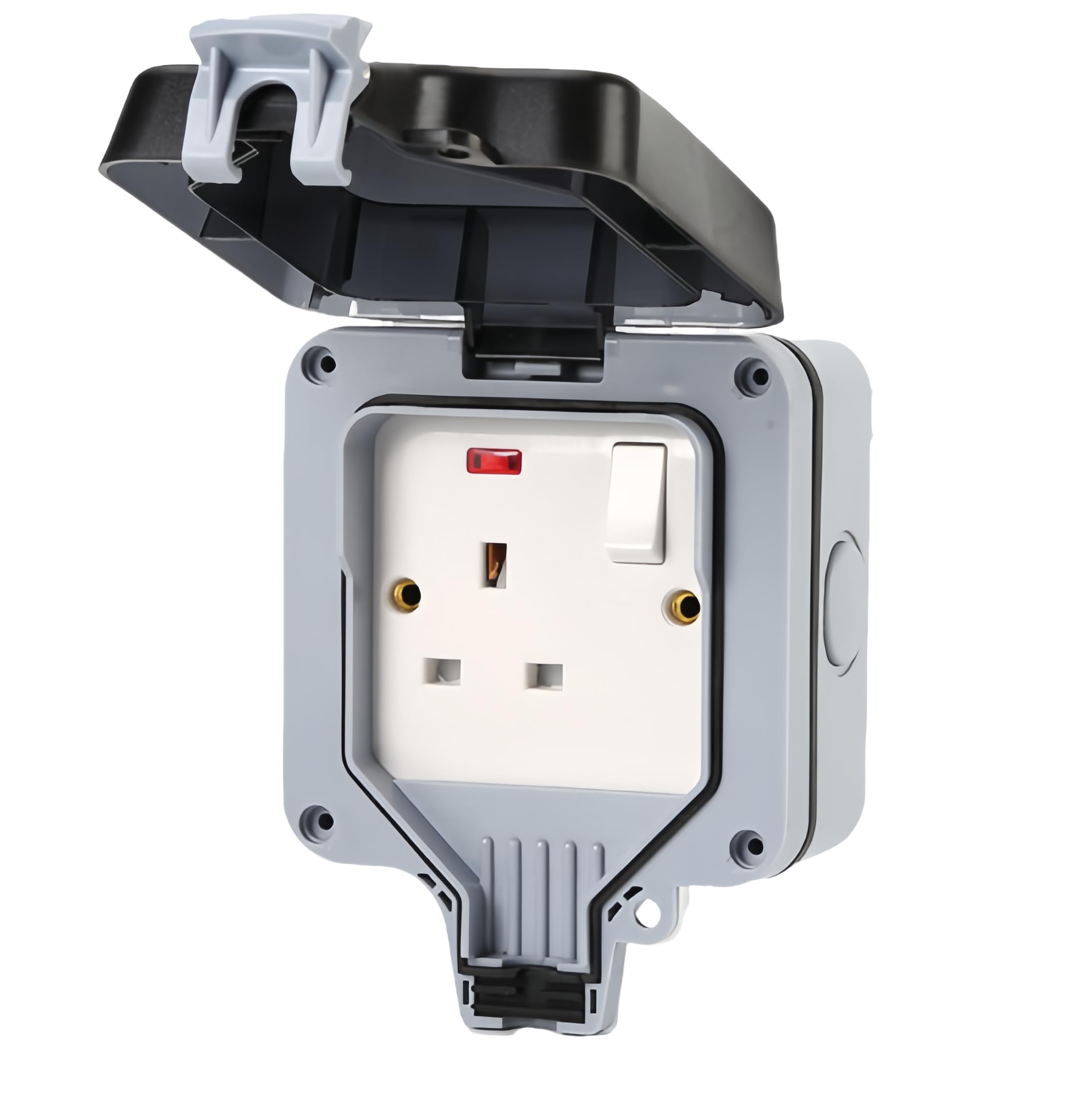Milatech Weatherproof Outdoor Socket, Waterproof Switched Power Socket ...