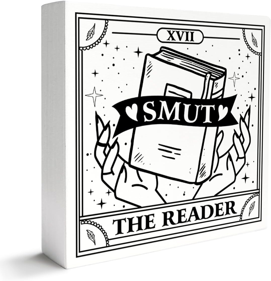 Amazon.com: Book Lover Decor Wooden Box Sign, Reader Bookworm Bookish ...