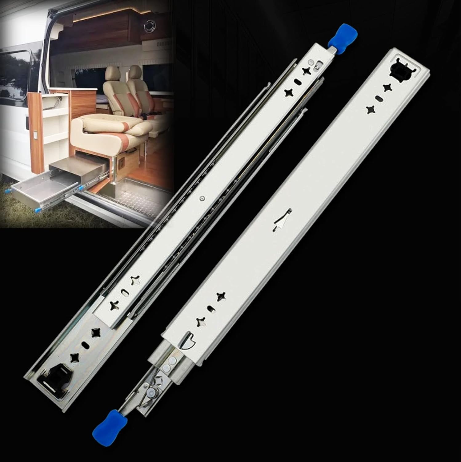 Drawer Runners Full Extension Drawer Slides with Lock in/Out Ball ...