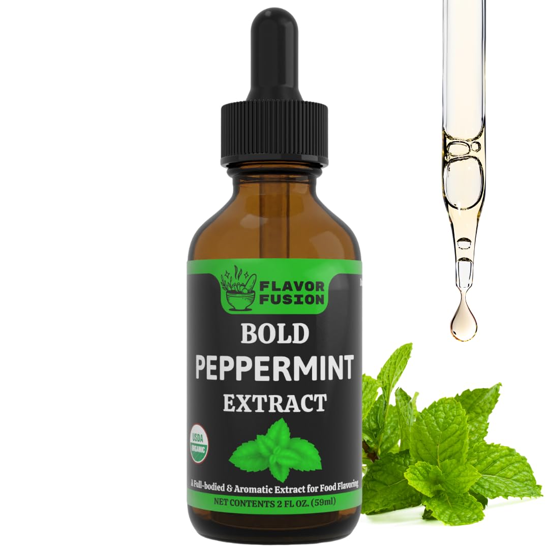 FLAVOR FUSION Organic Peppermint Extract | Refreshing & Cool Mint ...
