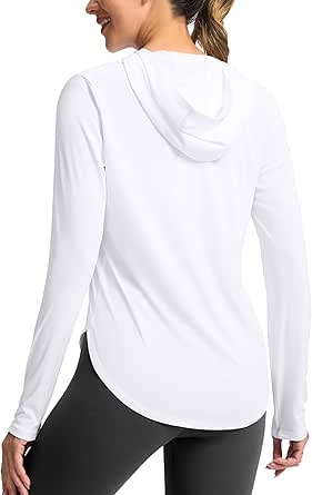 G Gradual Women's UPF 50+ Sun Shirt with Hoodie Long Sleeve UV Protection Shirts Lightweight ...
