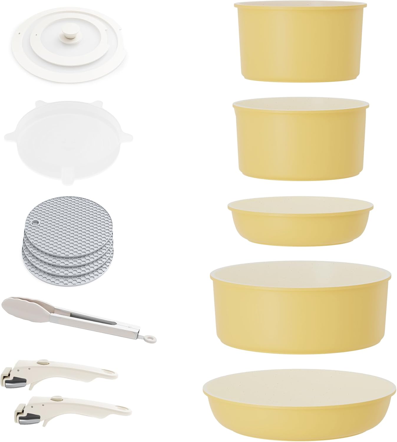 Amazon.com: RIOVARM 16pcs Pots and Pans Set Nonstick, Kitchen Cookware ...