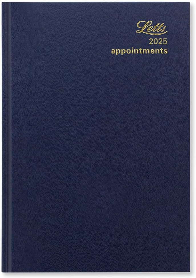 Letts of London Standard A4 day to a page 2025 diary - black : Amazon ...