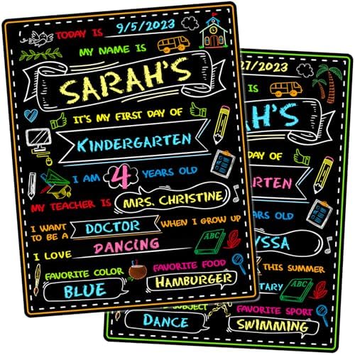 Amazon.com: Custom Product Solutions Reusable My First Day of School ...