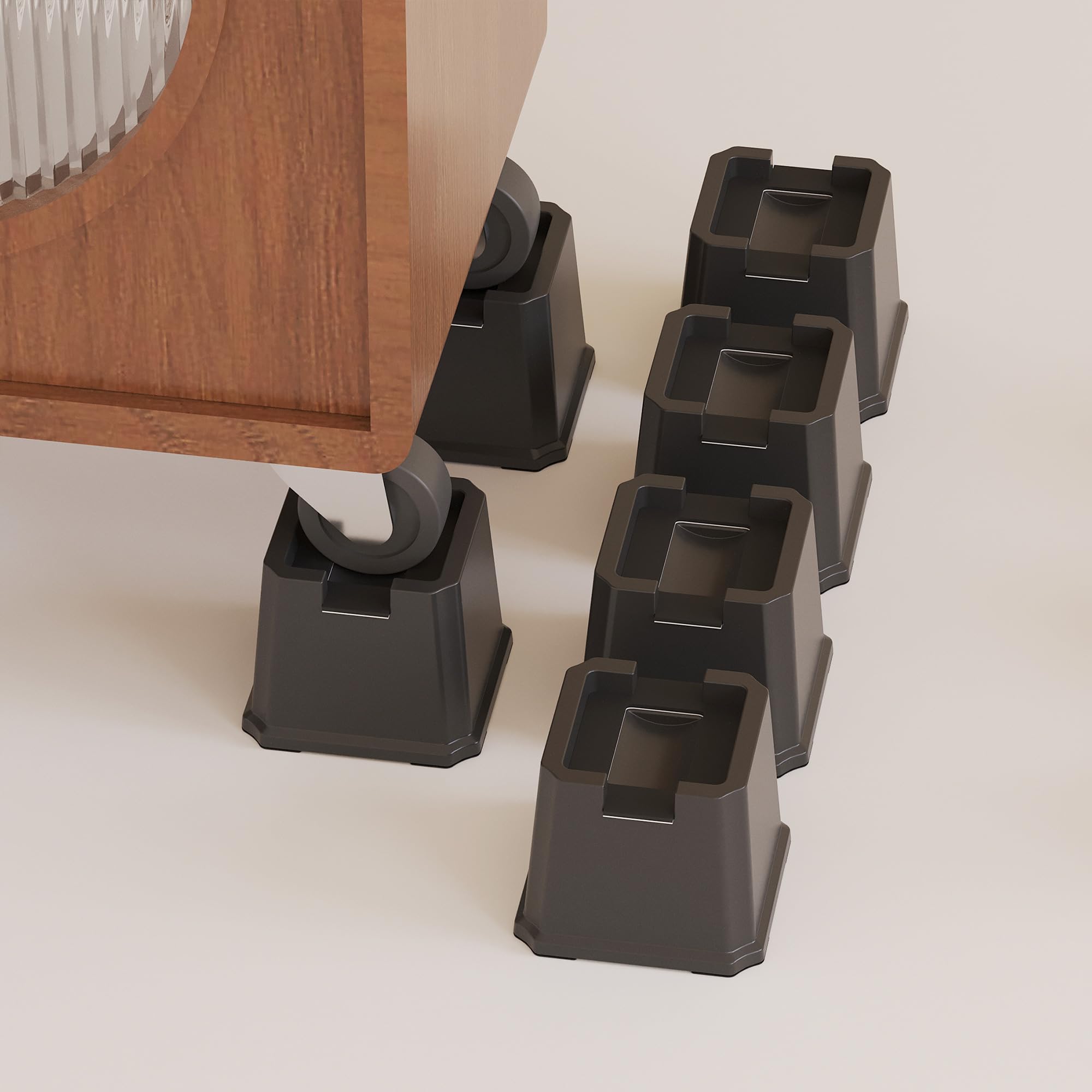 Amazon.com: Ahasolid Bed Risers 3 Inch Heavy Duty, Furniture Risers for ...