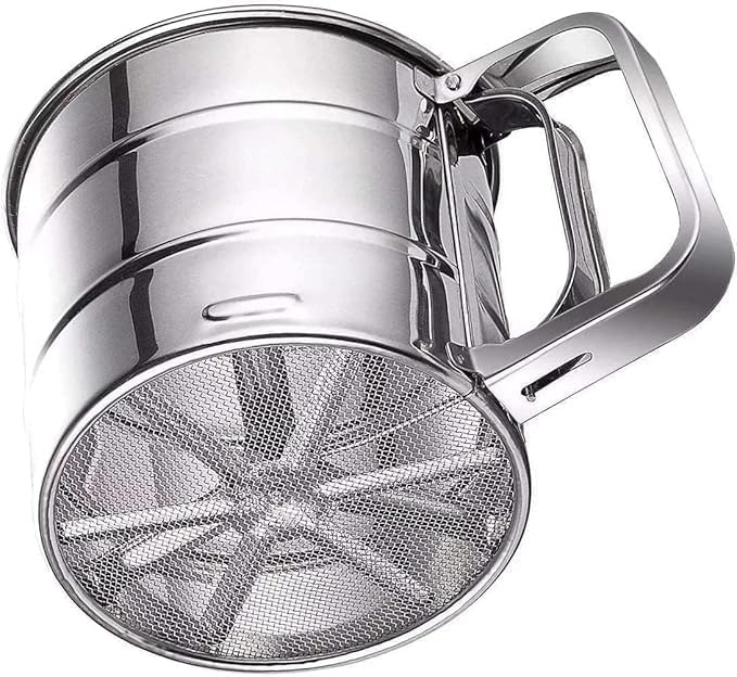 Buy Cozora Manual Flour Sifter Cup – Stainless Steel Hand Press Mesh ...