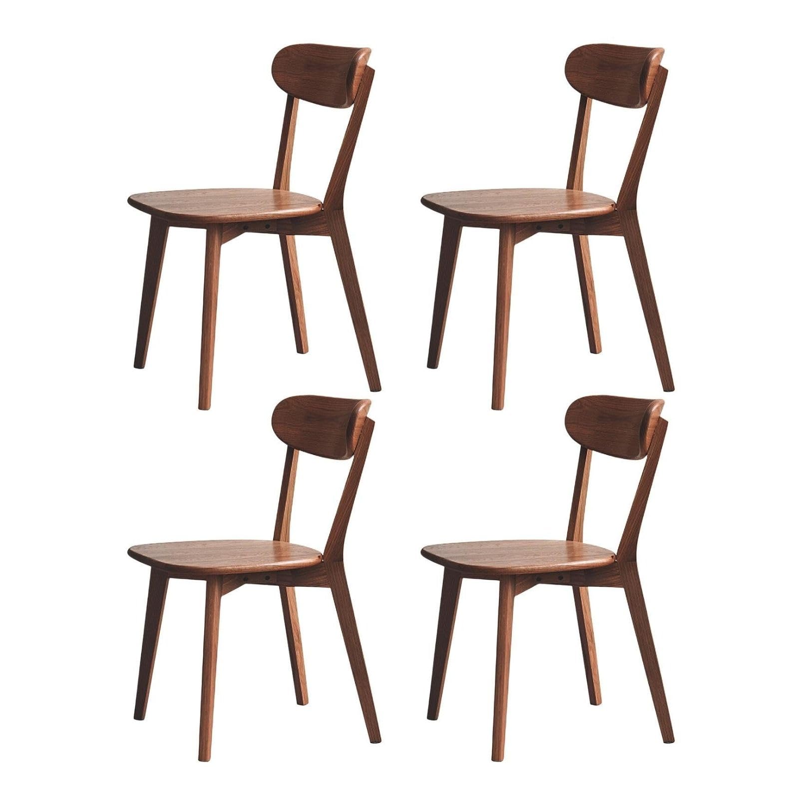 Amazon.com: Toderoy Oak Wood Dining Chairs Set of 4, Kitchen Chairs ...