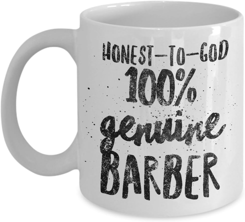 Amazon.com: Barber Mug - Genuine Hairstylist Coffee Cup for Barbers ...