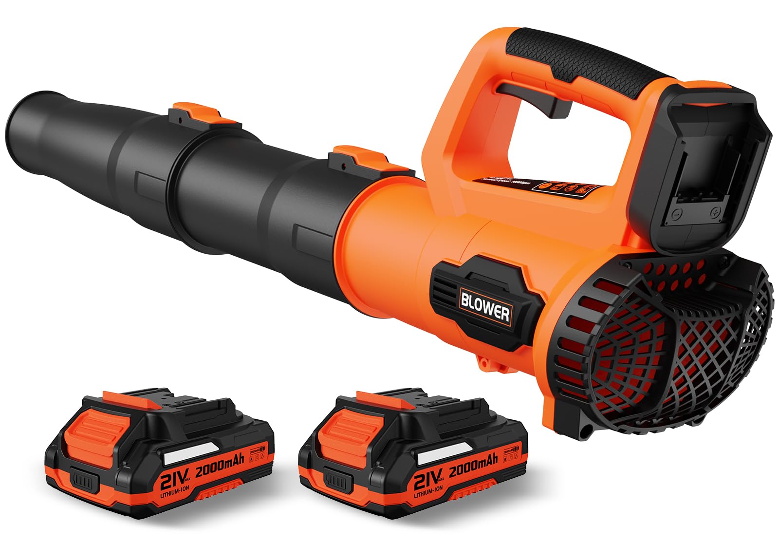 Snapklik.com : Leaf Blower, 21V Electric Cordless Leaf Blower, 2 X 2 ...