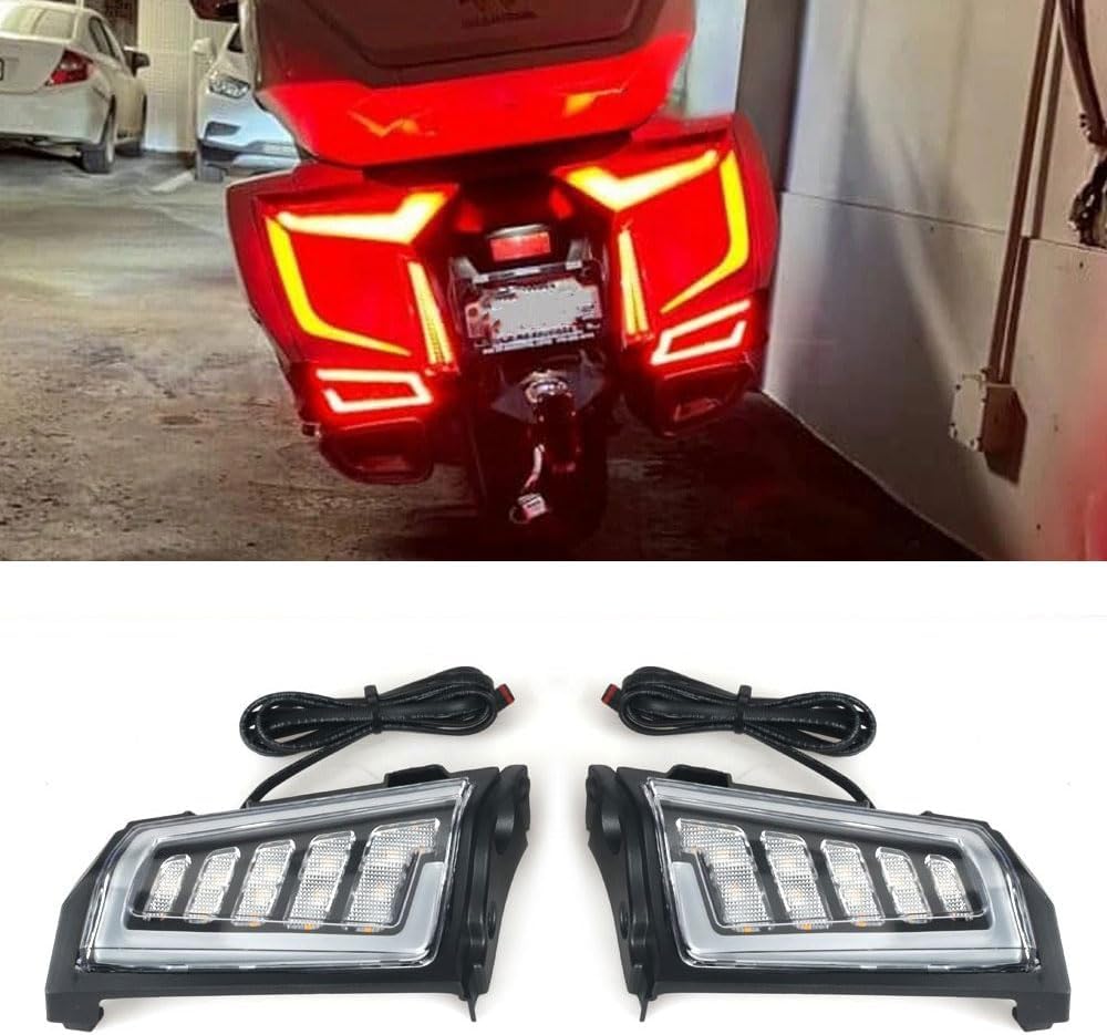 Amazon.com: Chaoouyue Motorcycle Rear Saddlebag Light LED Running Brake ...