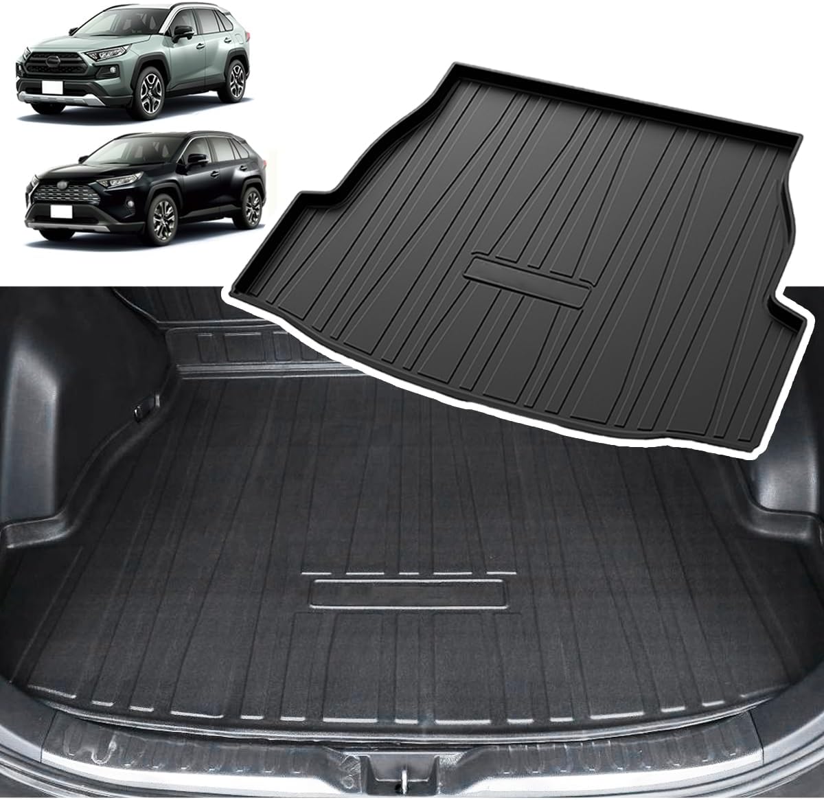 Amazon.co.jp: Temiry 新型 RAV4 50系 ラゲッジマット トランクマット 耐汚れ RAV4 カーゴマット トランクマット RAV4 3Dラゲージトレイ TPE素材 ...