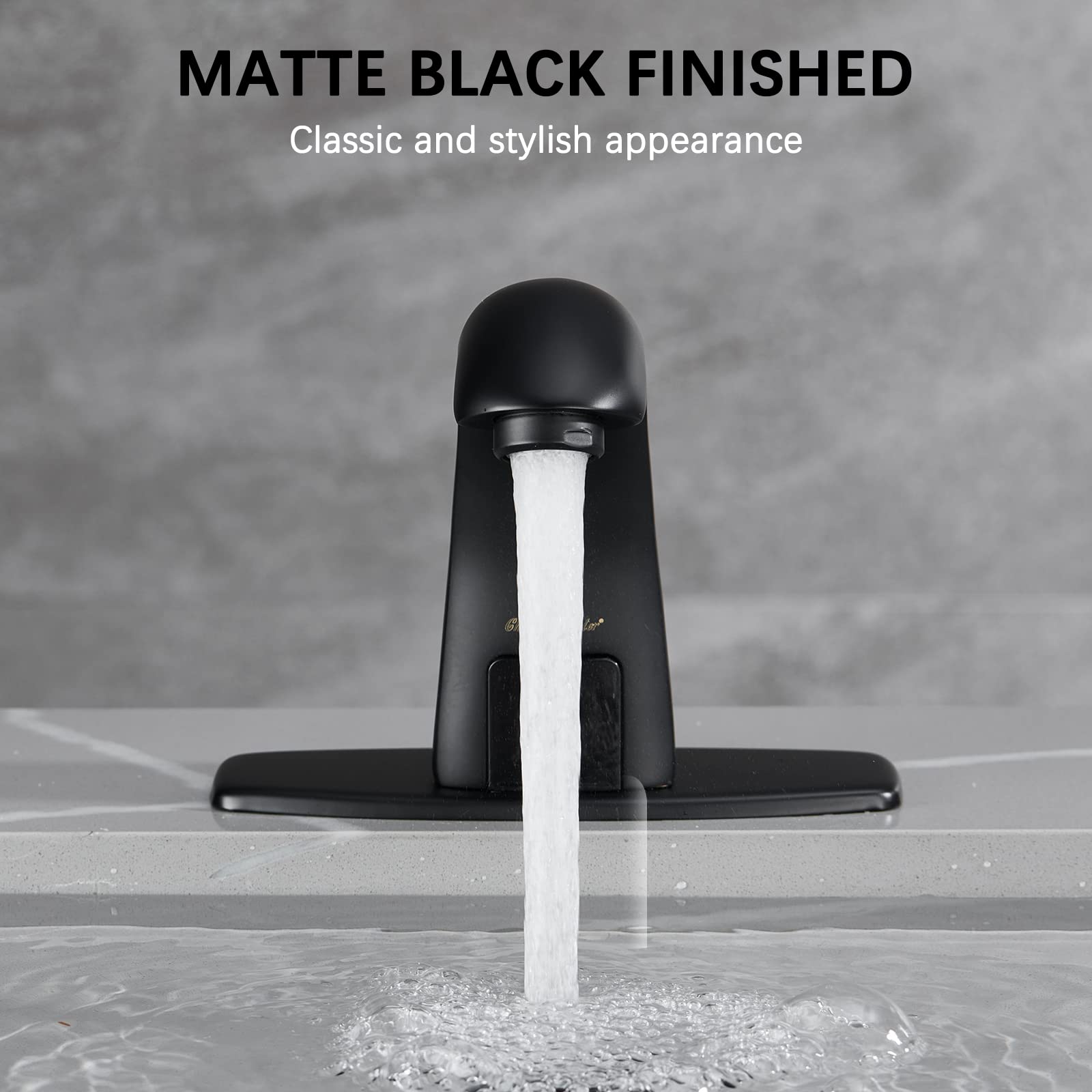 Snapklik.com : CharmingwaterTouchless Bathroom Sink Faucet, Hands Free ...