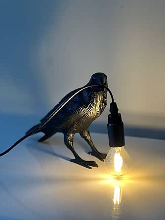 Raven Table Lamp with Us Plug - Unique and Cute Crow Decor Lamp for ...