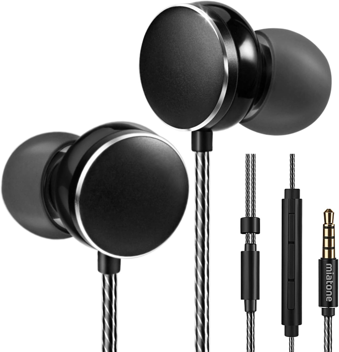 Amazon.com: Earbuds Wired with Microphone and Remote Control, Ergonomic ...