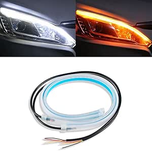 Amazon.com: 2Pcs Car LED Strip Daytime Running Lights, 24 Inch Flexible ...