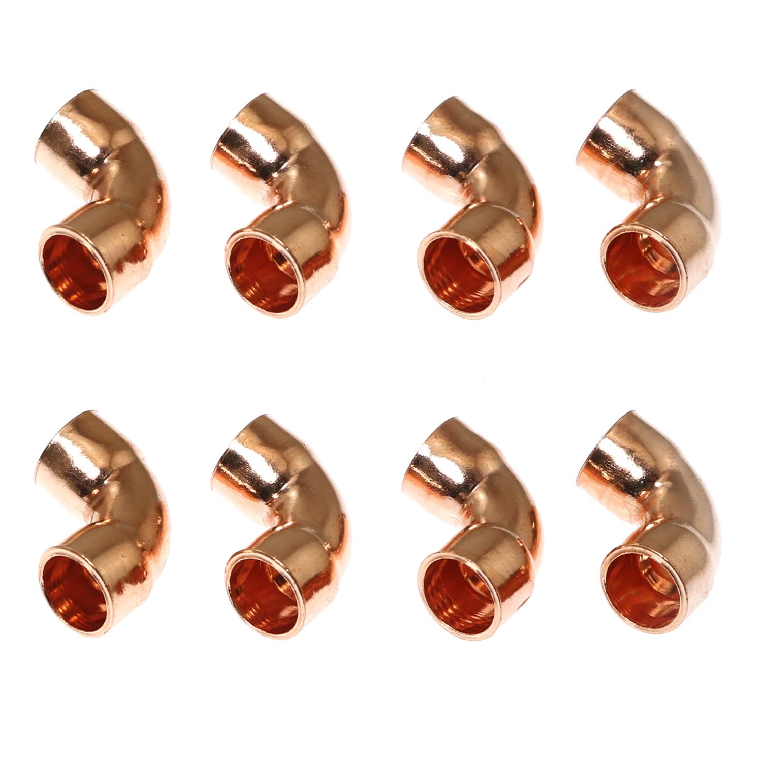 Amazon.com: RLECS 8PCS 3/8inch ID 90 Degree Copper Elbow Short-Turn ...