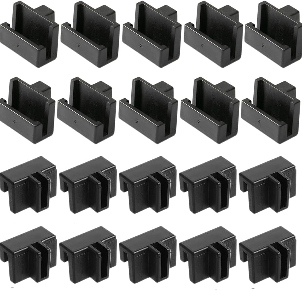 Amazon.com : 20Pcs Hanging File Rail Clips, Black File Folder Clips ...