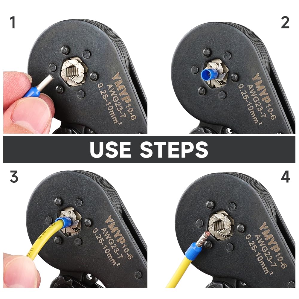 Snapklik.com : 1000PCS Wire Ferrules Connectors - AWG16-1.5mm2 Copper ...