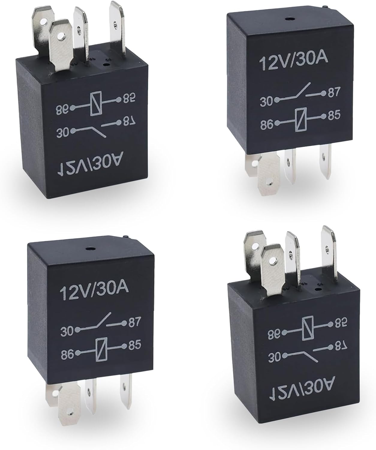 Amazon.com: Nowkont Pack-4 Automotive 4-pin Relay, DC12V 30A Oil Pump ...