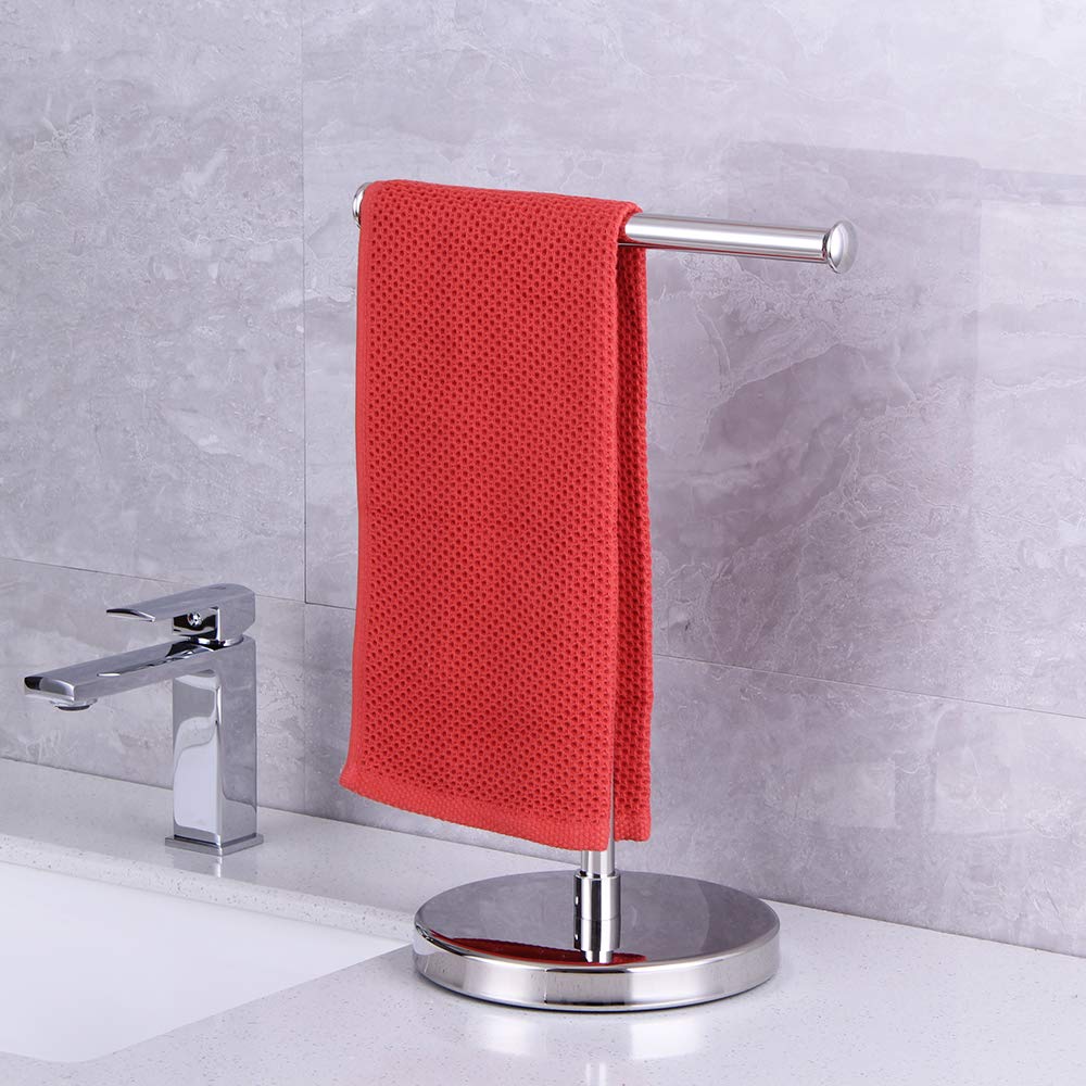 Kimzcn Polished SUS 304 Stainless Steel Countertop Towel Rack T-Shape ...