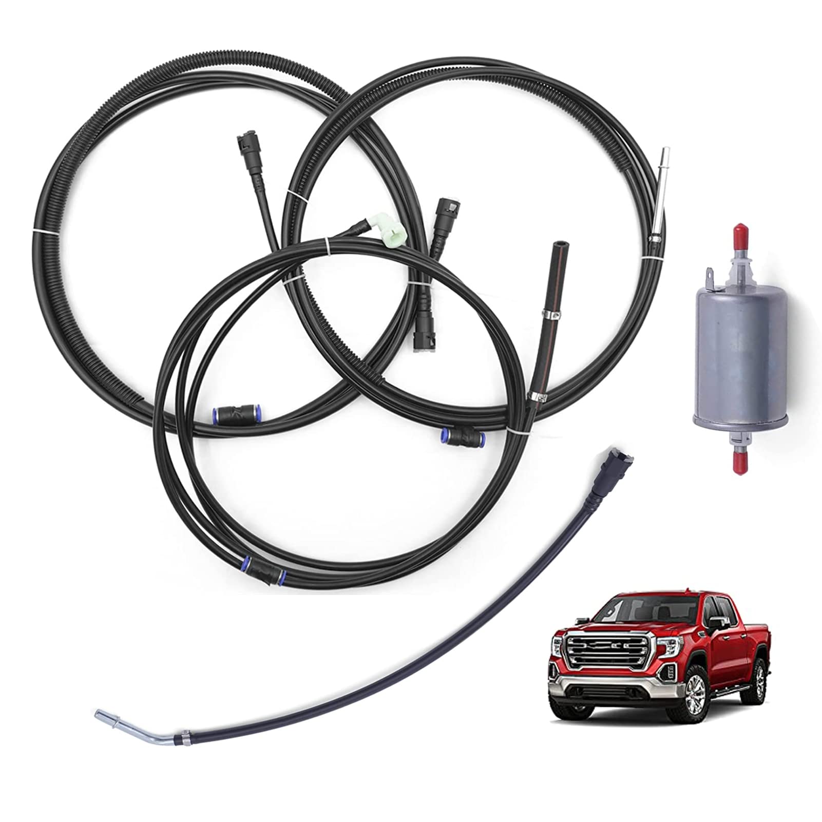 LAWETA FL-FG0053 Upgraded Nylon Fuel Lines Kit Fit for Chevy GMC ...