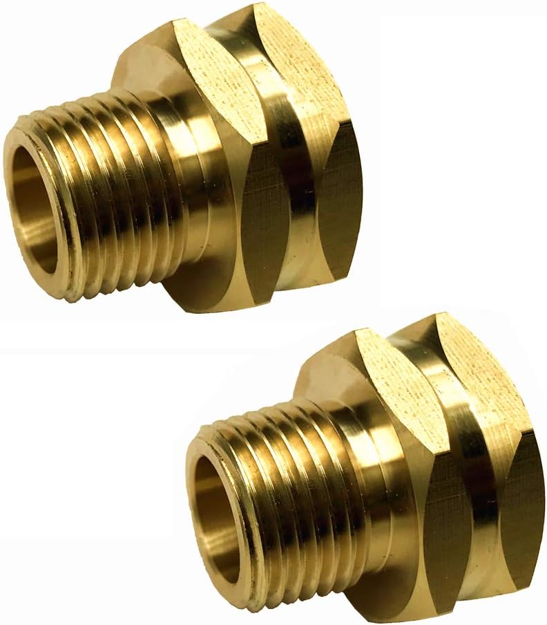 Amazon.com: 2 Pack Brass Garden Hose Adapter, 3/4" GHT Female x 1/2 ...