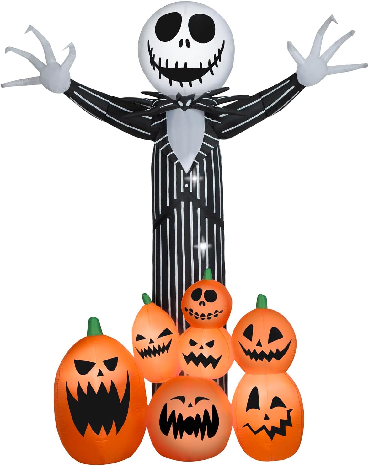 Amazon.com: Gemmy 9' Airblown Jack Skellington and Zero Halloween ...