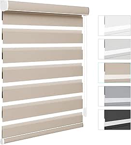 Amazon.com: Changshade Custom Size Zebra Blinds with Cord, Blackout(85%) Corded Zebra Roller ...