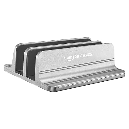 Amazon Basics Vertical Laptop Stand with Adjustable Dock
