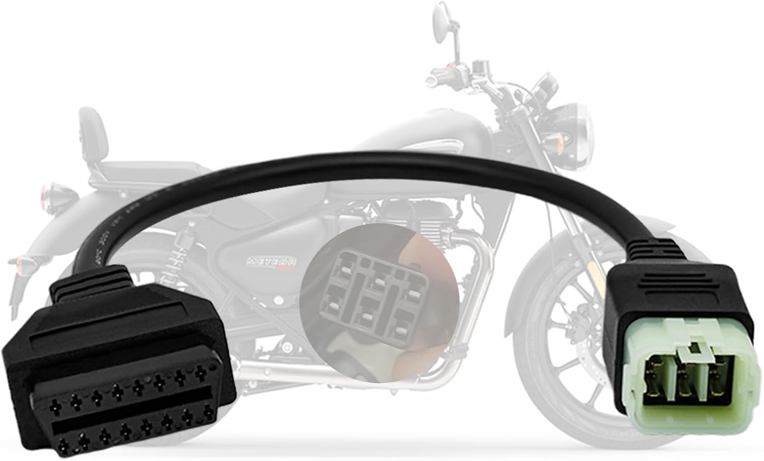 Amazon.com: AMHTDOL Obd2 Adapter for Royal Enfield Motorcycle 6 Pin to ...