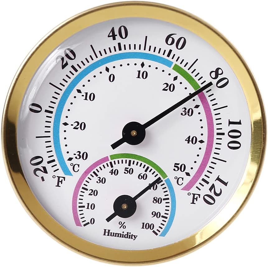 Amazon.com: 2 Inch Temperature Humidity Gauge Analog Hygrometer For ...