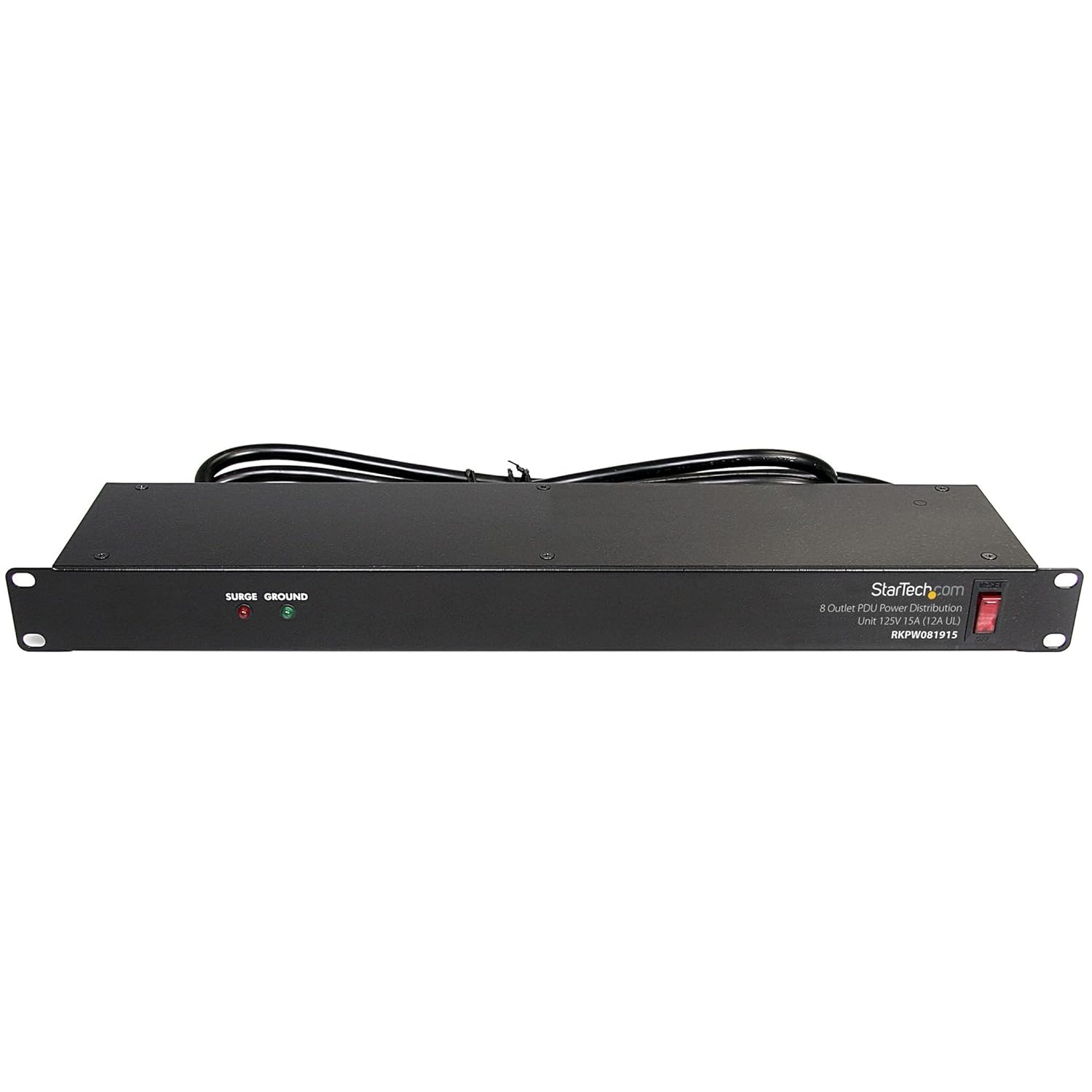 StarTech 19-Inch 1U Rackmount 8 Outlet PDU Power Distribution Unit 125V ...