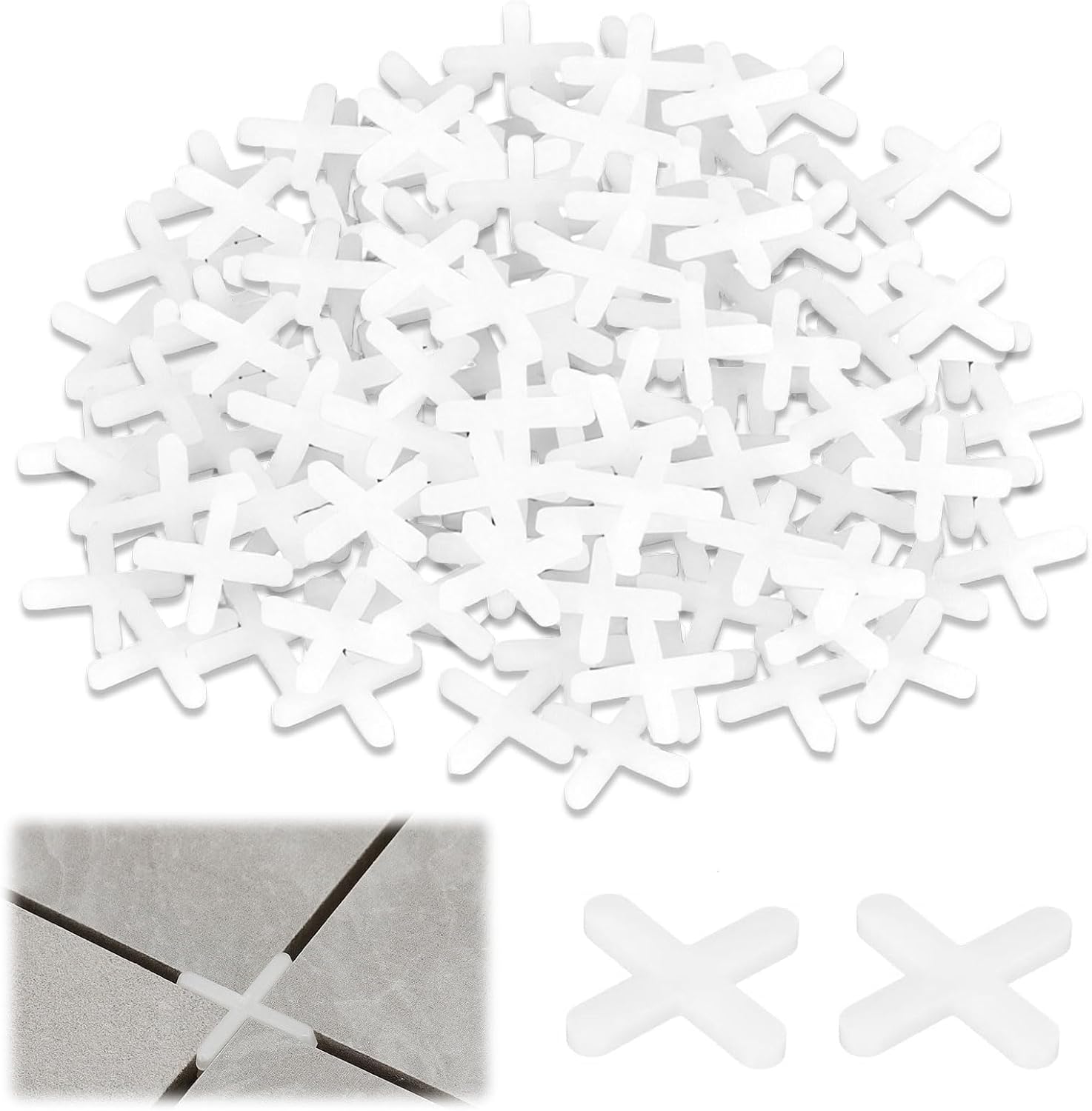 500 Pcs 3mm Tile Spacers,Tile Spacers 3mm Plastic Cross Shaped Gasket ...