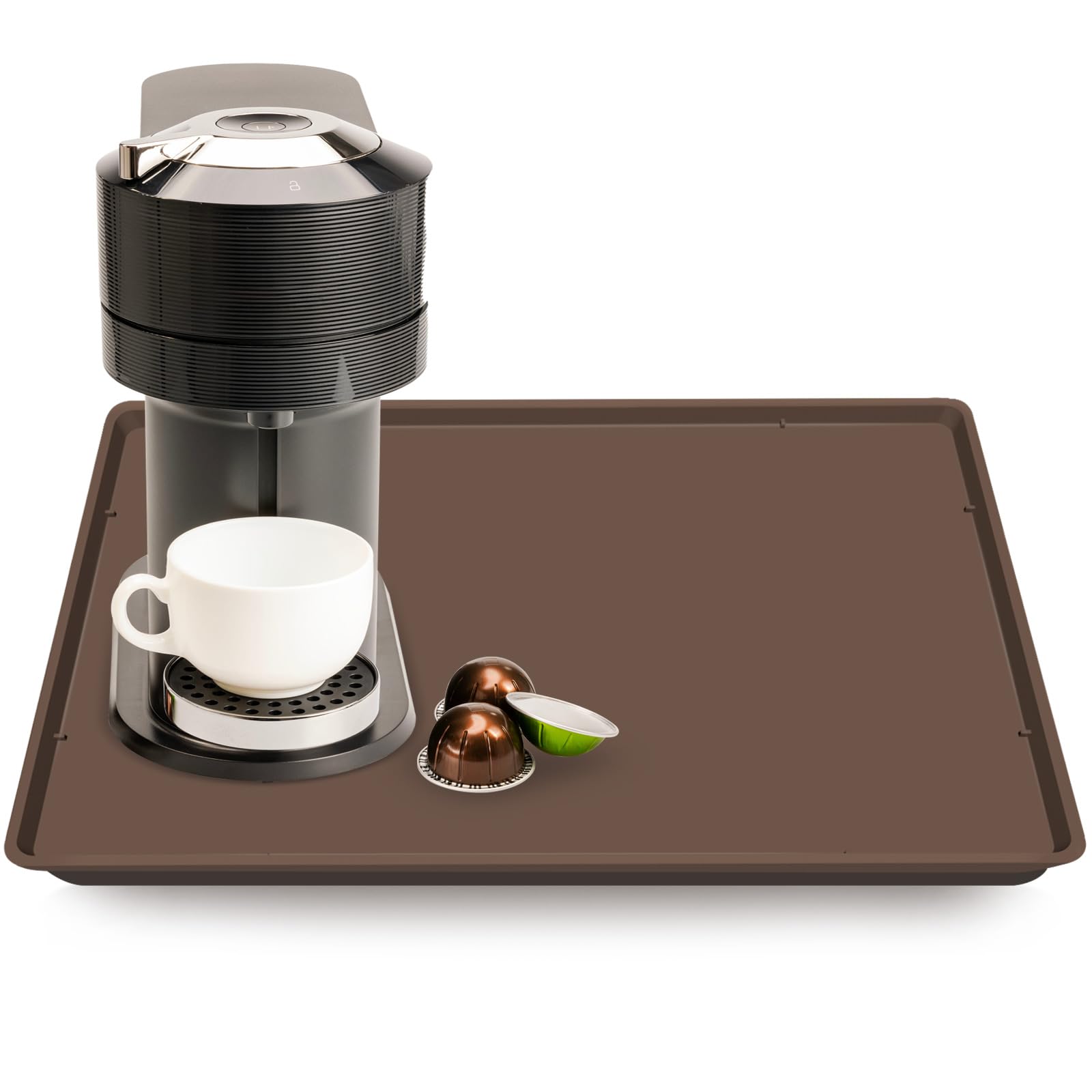 Amazon.com: TOHONFOO Silicone Coffee Maker Mat with Lip, 19.7'' x 15 ...