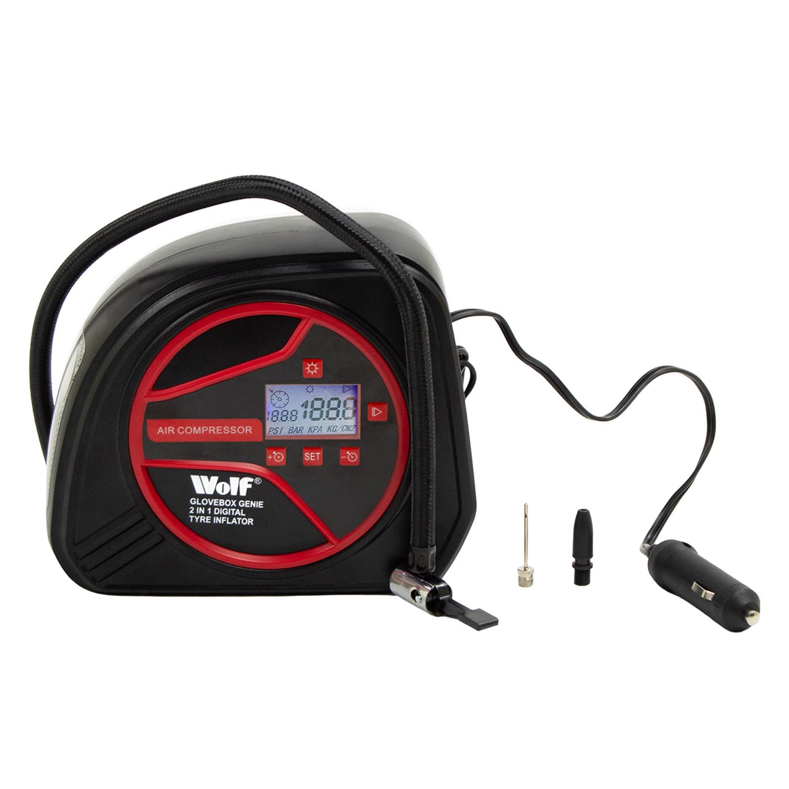 Wolf Glovebox Genie 2 In 1 Tyre Inflator Digital Pump | Desertcart Morocco