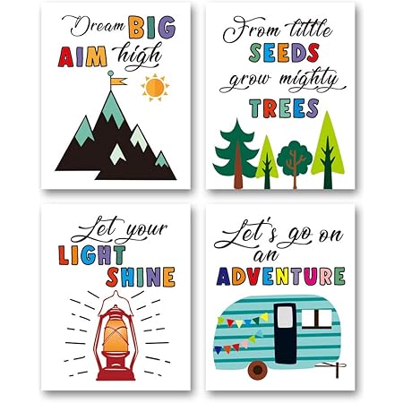 Amazon.com: Colorful Inspirational Adventure Quote Art Print-- Nature ...