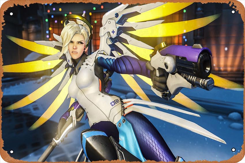 Amazon.com : Overwatch, Mercy Game Poster Home Wall Art Decoration ...