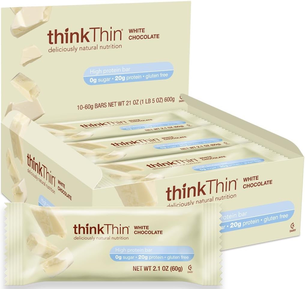 Amazon.com: Think Thin Bar Prtn Wht Choc Gf : Health & Household