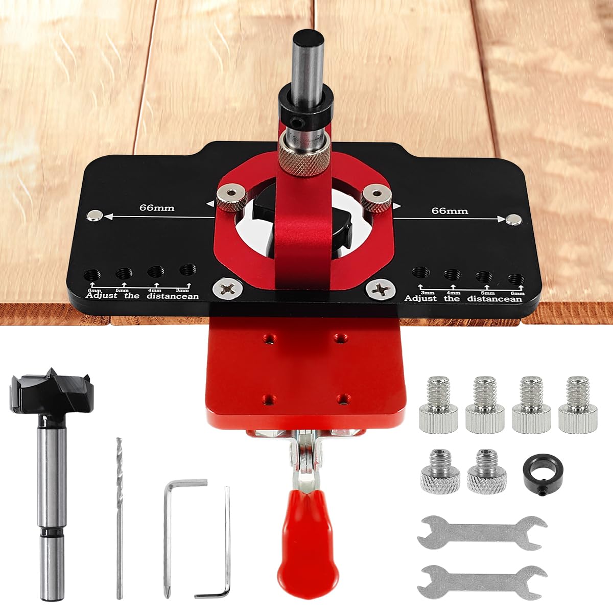 35mm Concealed Door Hinge Jig, Aluminum Alloy Hinge Jig Drilling Hole ...