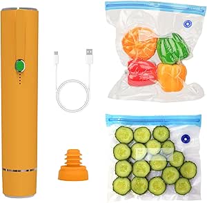 Amazon.com: Vacuum Sealer Machine, Portable Handheld Vacuum Sealer with 5pcs Reusable Zipper ...