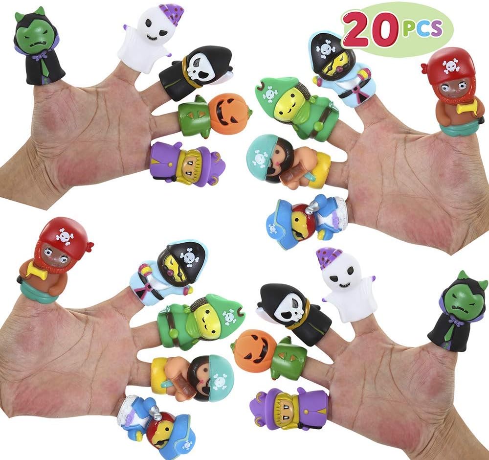 Amazon.com: JOYIN 20 PCS Halloween Character Finger Puppets Witch ...