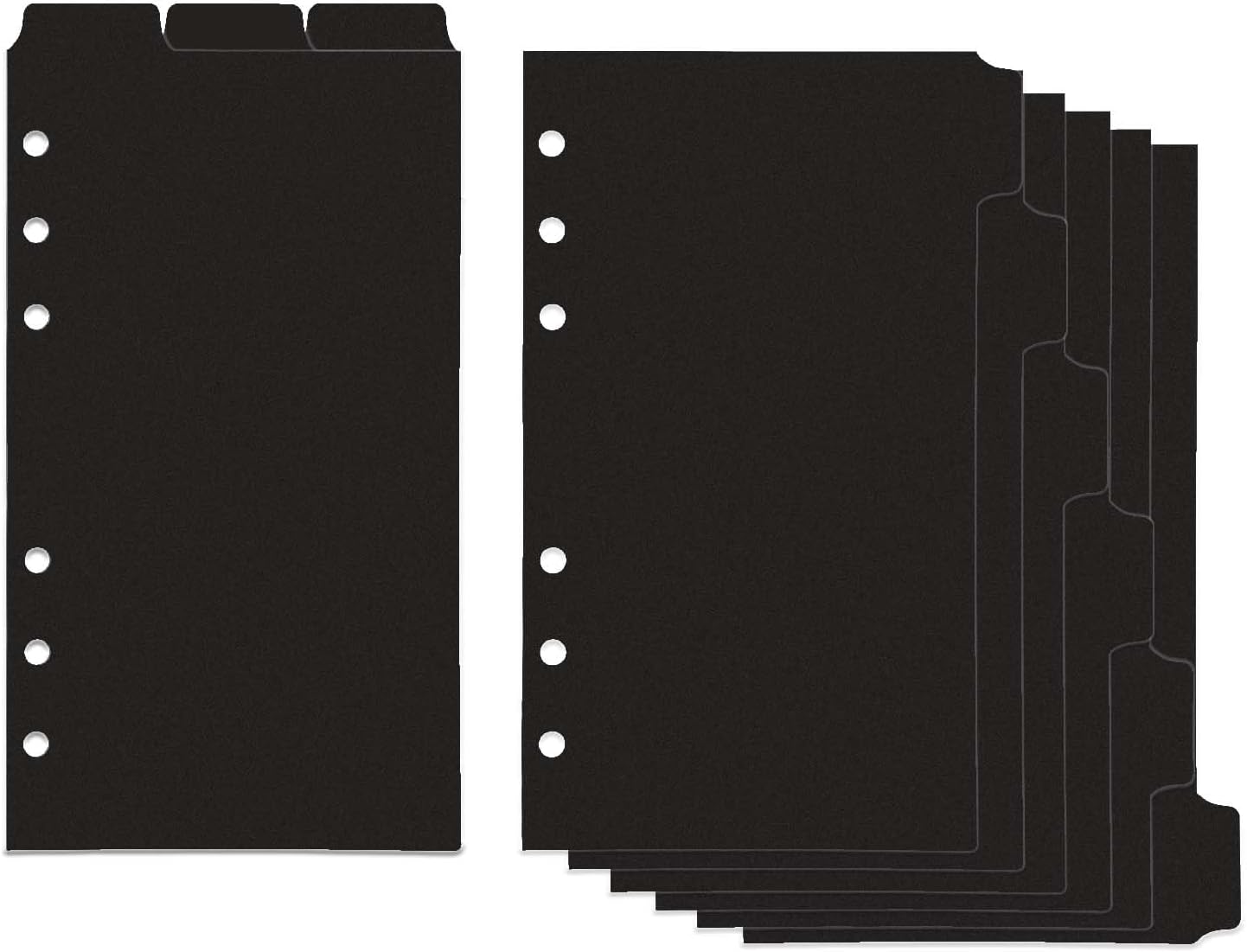 Amazon.com : DY.2ten Black 6-Tab Dividers for 6 Ring Binder, Sturdy ...