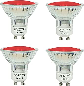LED Landscape Lights,GU10 Red LED Spotlight Bulbs 5W MR16 GU10 Base Red ...