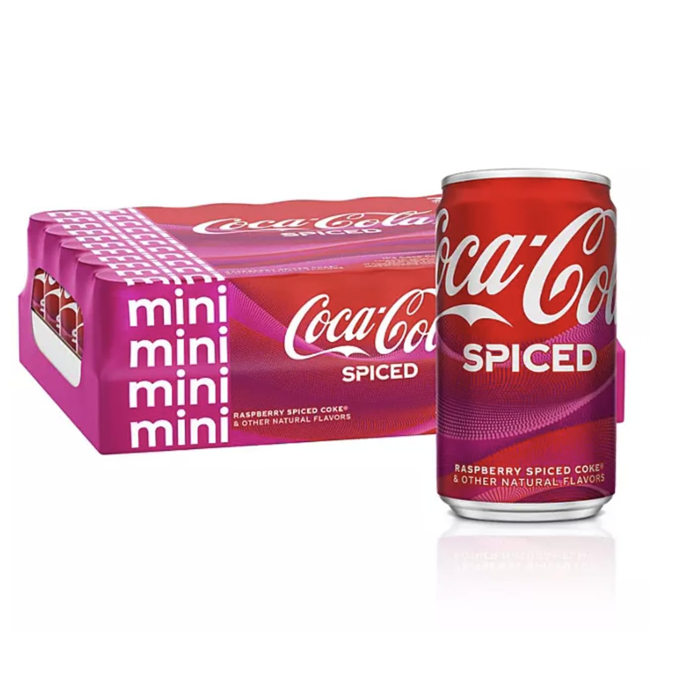 Amazon.com : 3 sets 10 Coke Cola Spiced Raspberry Mini Can Soft Drink ...