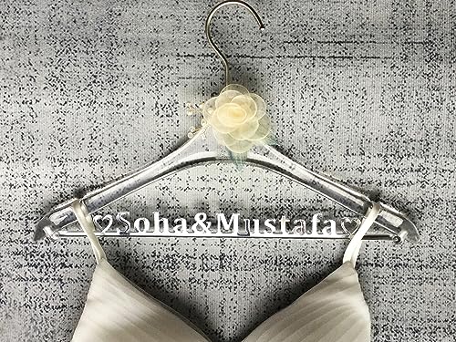 Amazon.com: Pure transparent crystal texture bridal hanger, custom high ...