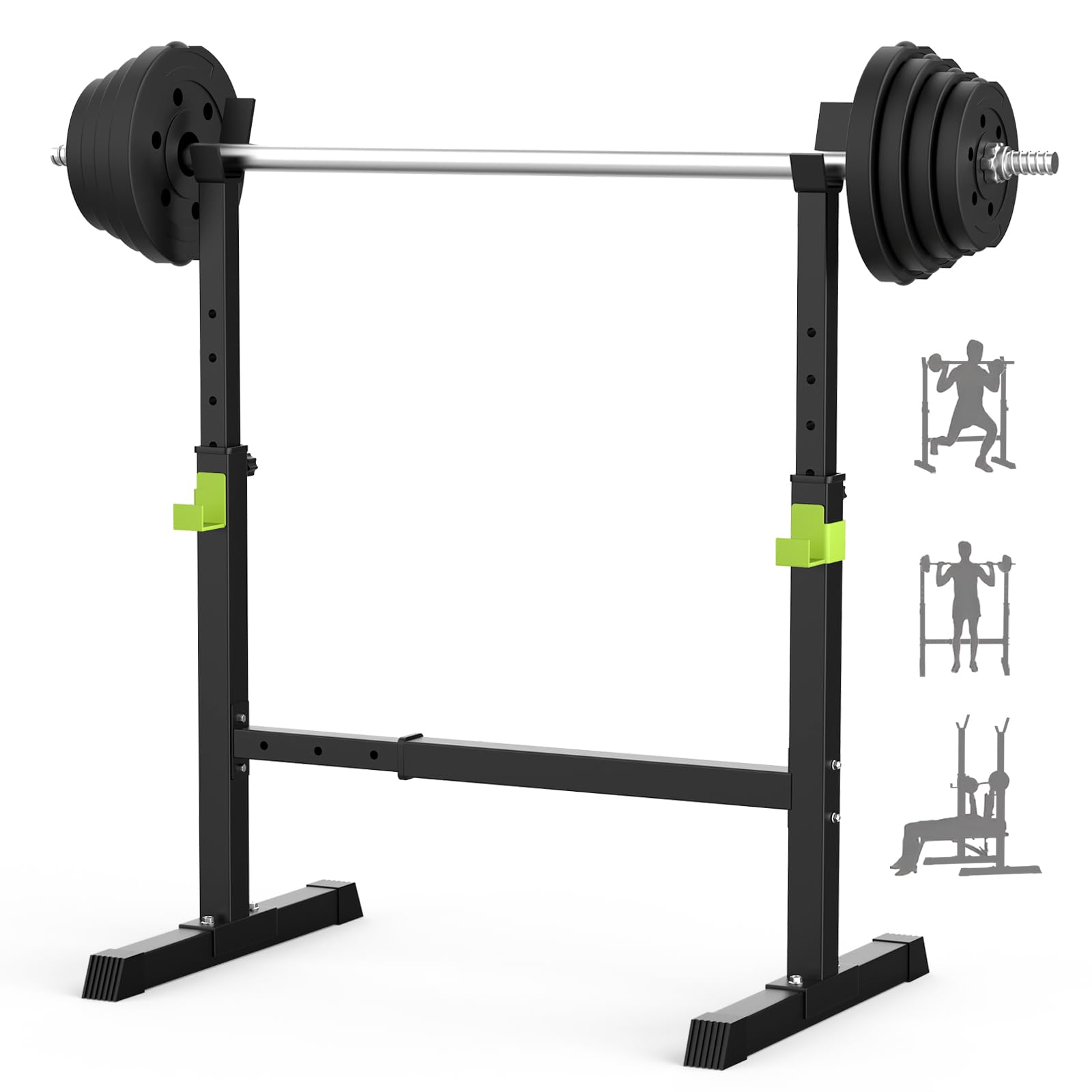 Snapklik.com : Squat Rack, Height-Adjustable Dumbbell Rack For Home Gym ...